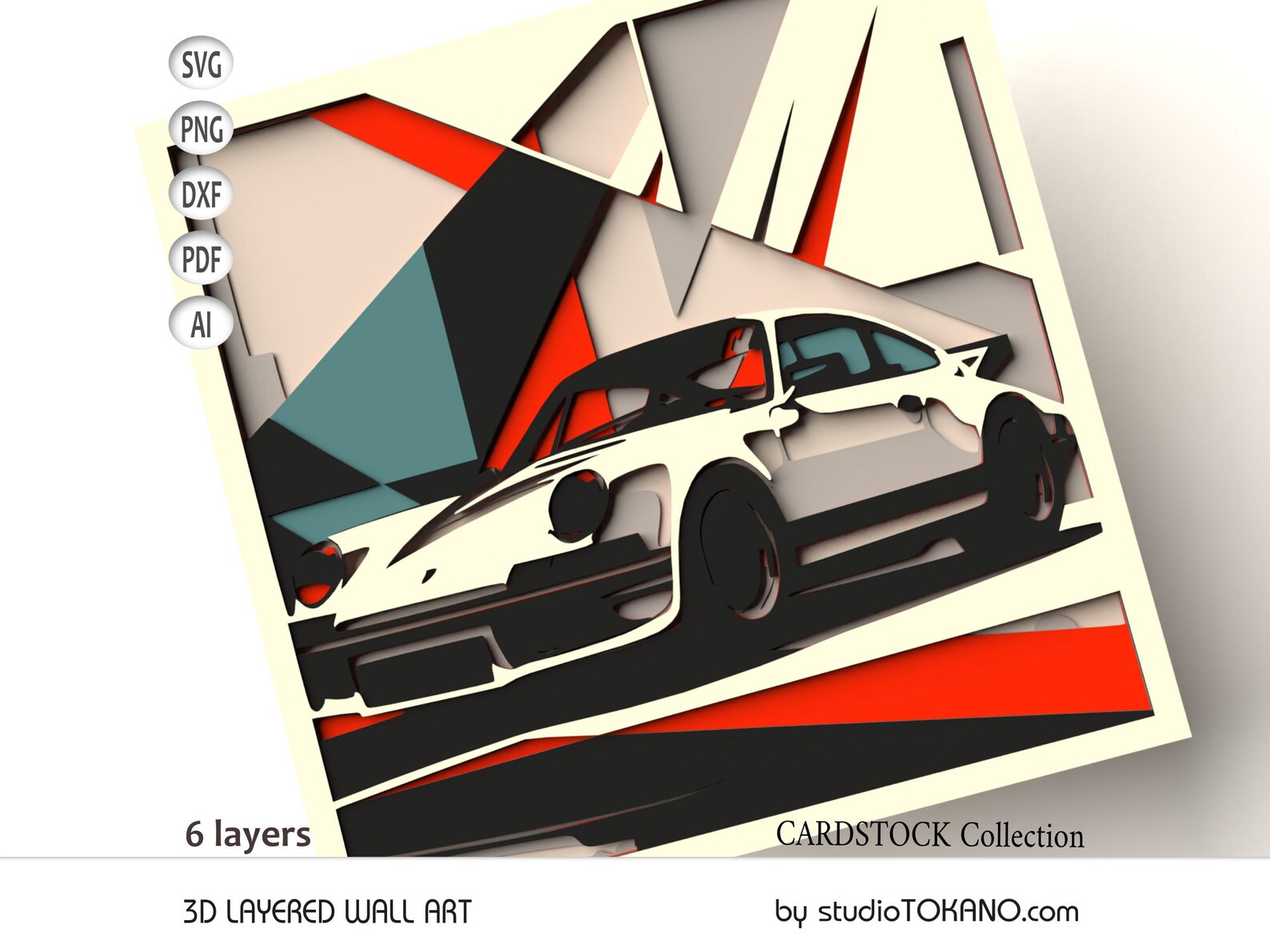 3D Layered SVG of Our Awesome Cars for CRICUT! Multilayer Svg ...