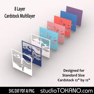 3D Layer SVG for CRICUT! Multilayer Sailboat Shadow Box. Standard Size ...