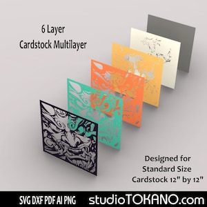 3D Layered SVG Laser Cut, Multilayer SVG Oni Mask , Layered Cardstock ...