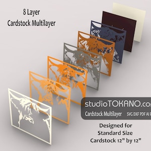 3D Layer SVG for CRICUT! Multilayer Highland Cow Shadow Box. Standard ...