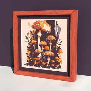 3D Layer SVG for CRICUT! Multilayer Mushroom Shadow Box. Standard Size ...