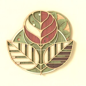 3D Laser Svg for Layered Wooden Plywood Art, Leaf Cut File. Fits ...