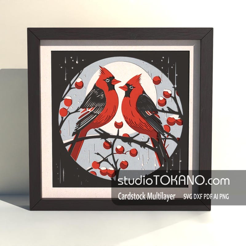 Cardinal Shadow Box - Etsy