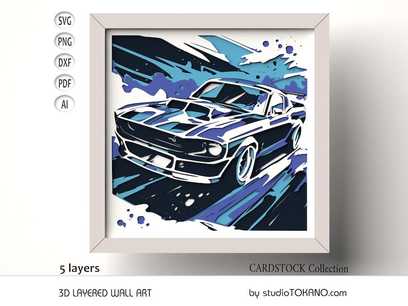 3D Layered SVG of Our Awesome Cars for CRICUT! Multilayer Svg ...