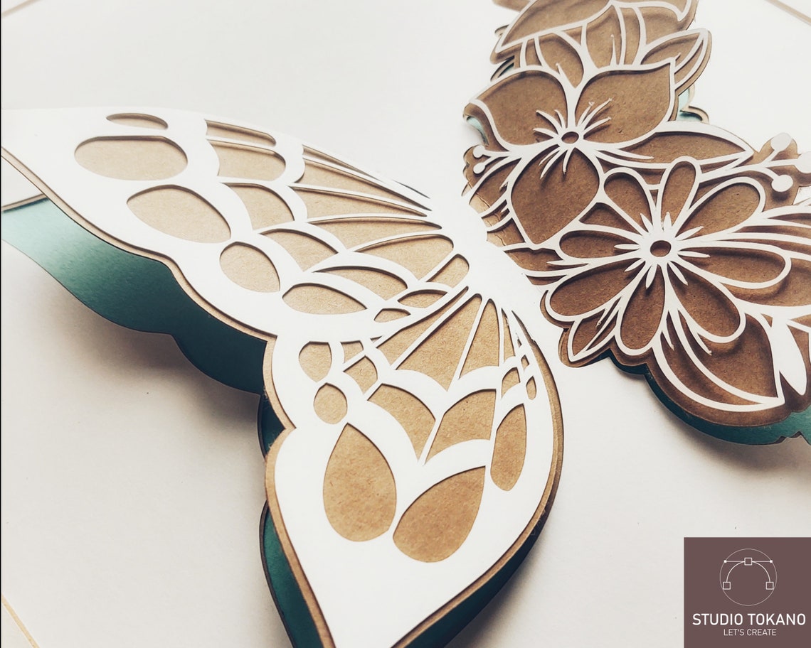 3d Layered Laser Cut Butterfly Svg Cutting Files for Cricut - Etsy
