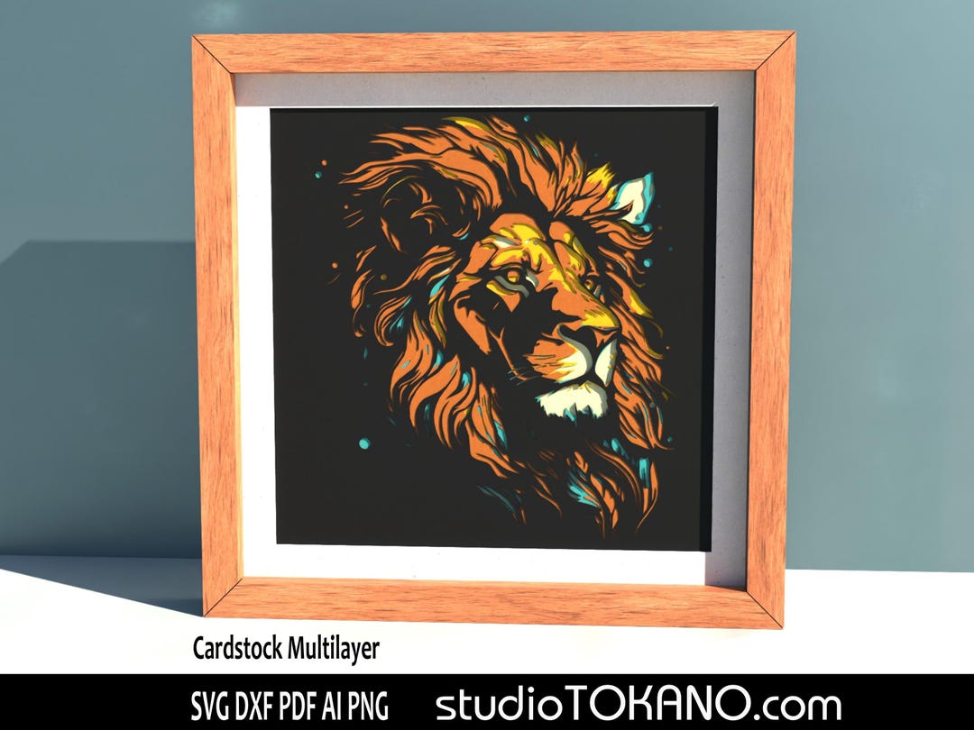 3D Layered SVG Laser Cut, Multilayer SVG Lion , Layered Mandala Art ...