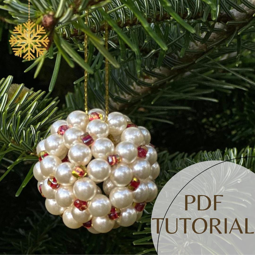 Beaded Christmas Ornament DIY Tutorial: Beading Sphere Pattern (PDF ...