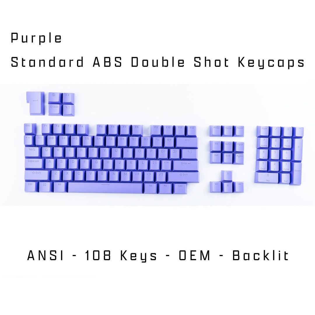 ABS Double Shot Keycap Set Purple 100% ANSI OEM - Etsy
