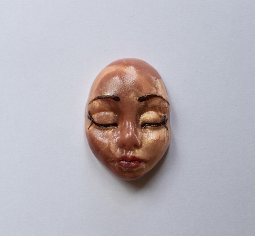 Larger Goddess Face Cabochon Polymer Clay - Etsy