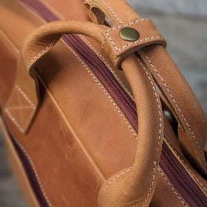 Premium Camel Brown Leather Laptop Bag Stylish and Durable Computer ...