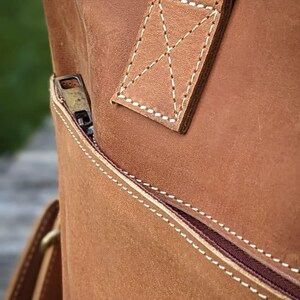 Premium Camel Brown Leather Laptop Bag Stylish and Durable Computer ...