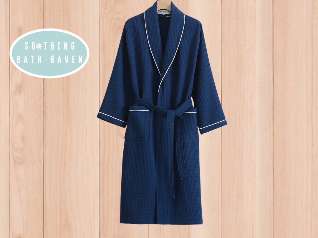 Plain Color Bathrobe Cute Absorbing Robe Everyday Wear Sleepwear Unisex ...