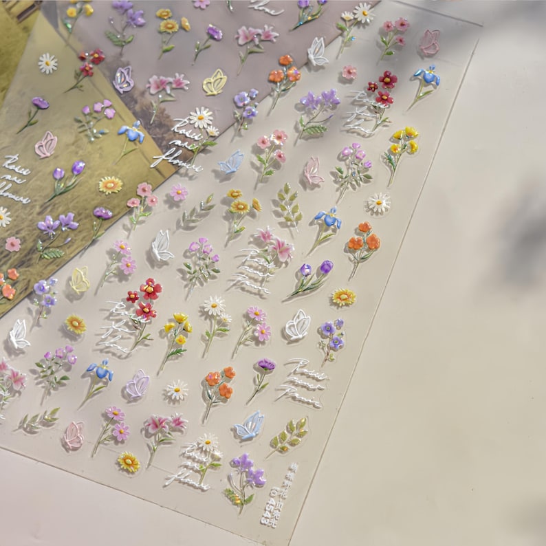 Mini Flower Stickers , Plant Sticker Sheet Suatelier. Tiny Stickers ...