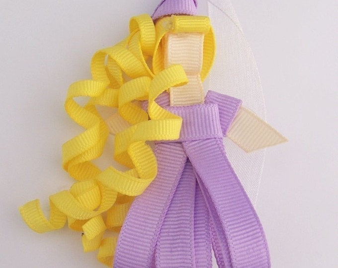 Rapunzel Princess Hair Bow Clip Ribbon Scultpure Girl Accessory by ...