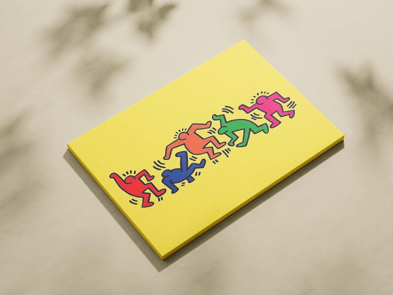 Keith Haring Canvas Poster / Keith Haring Dancing Men Art Framed Pop ...