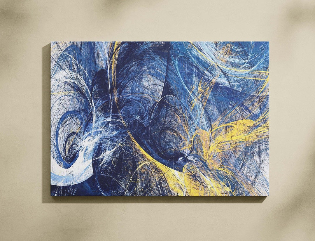 Lines and Curves Wall Decor, Scribble Canvas, Freelancing Wall Decor ...