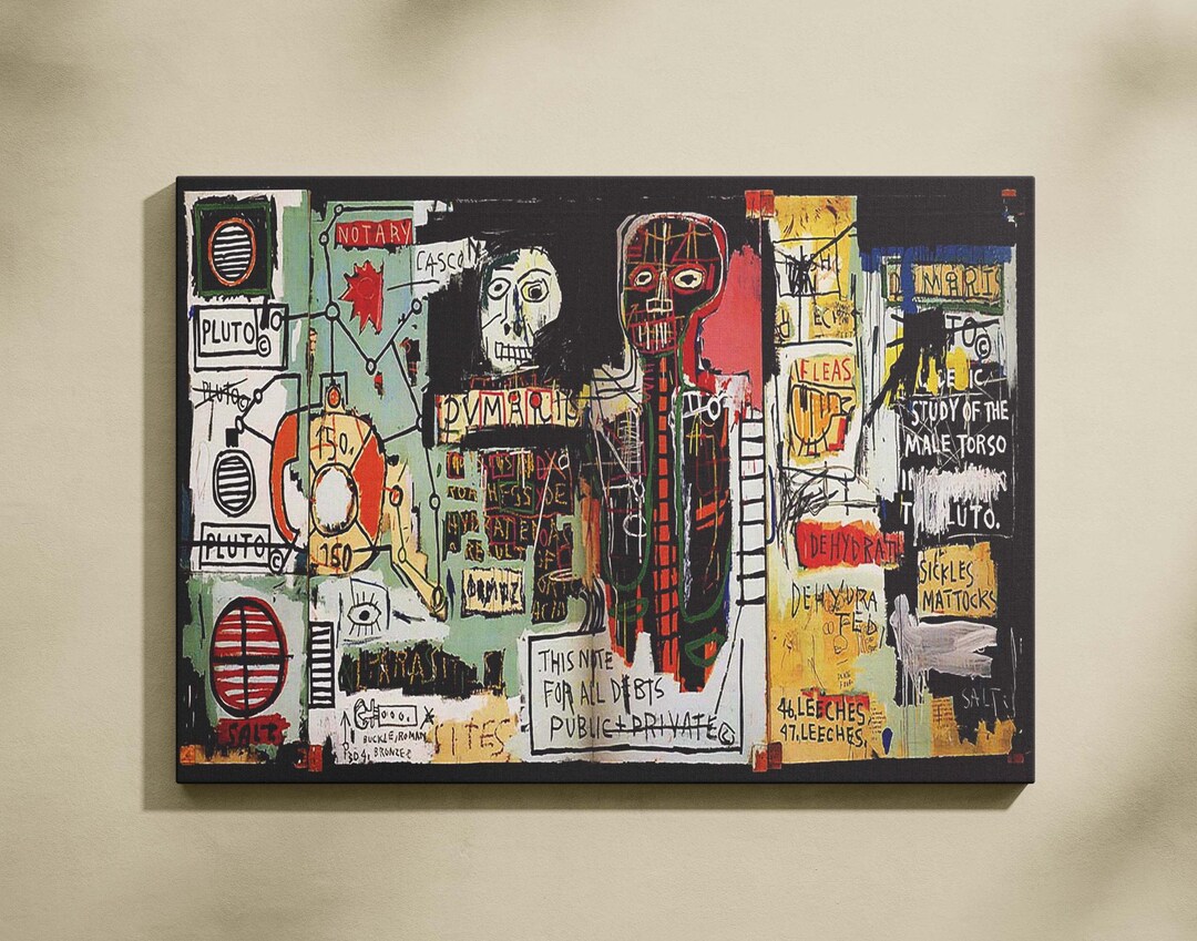Jean-michel Basquiat Canvas, Skeleton Depiction Canvas, Skull ...