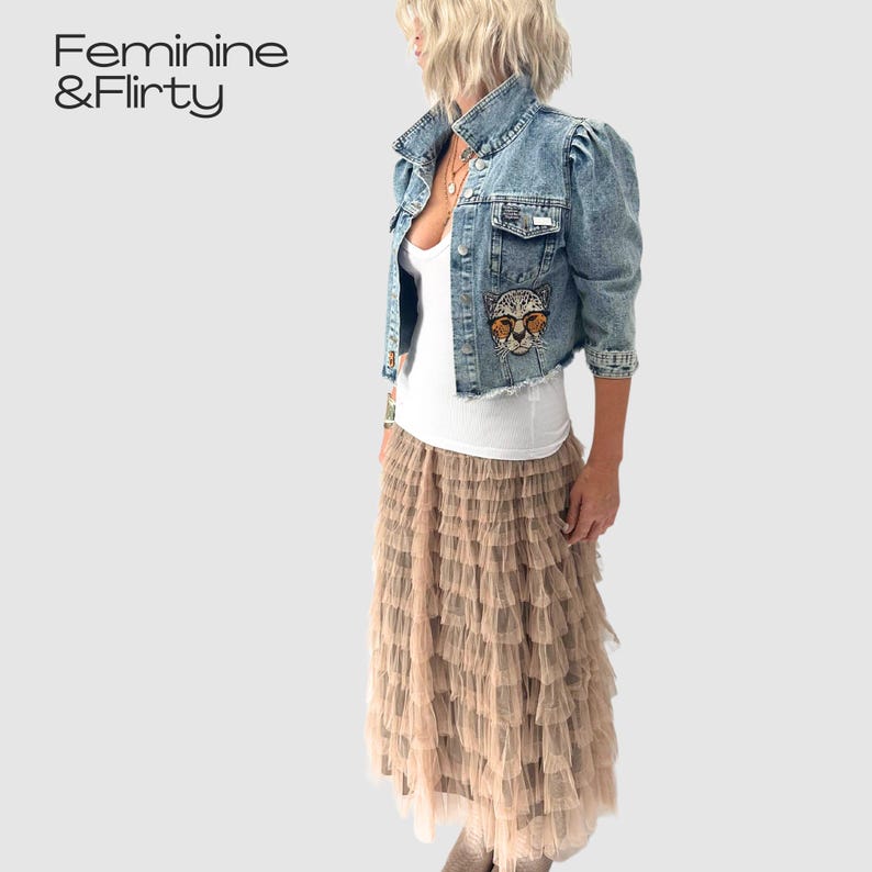 Patched Jean Jacket Concert Fashion Interchangeable Patch Custom Pin ...