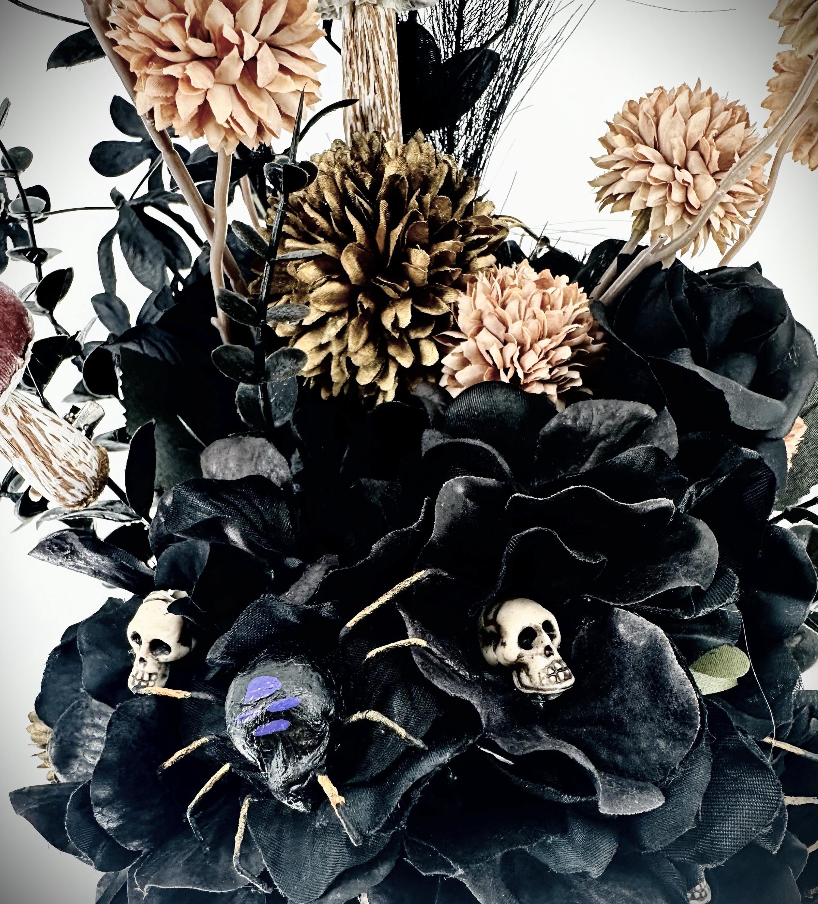 Gothic Floral Arrangement, Dark Enchantment With Velvet Mushrooms ...