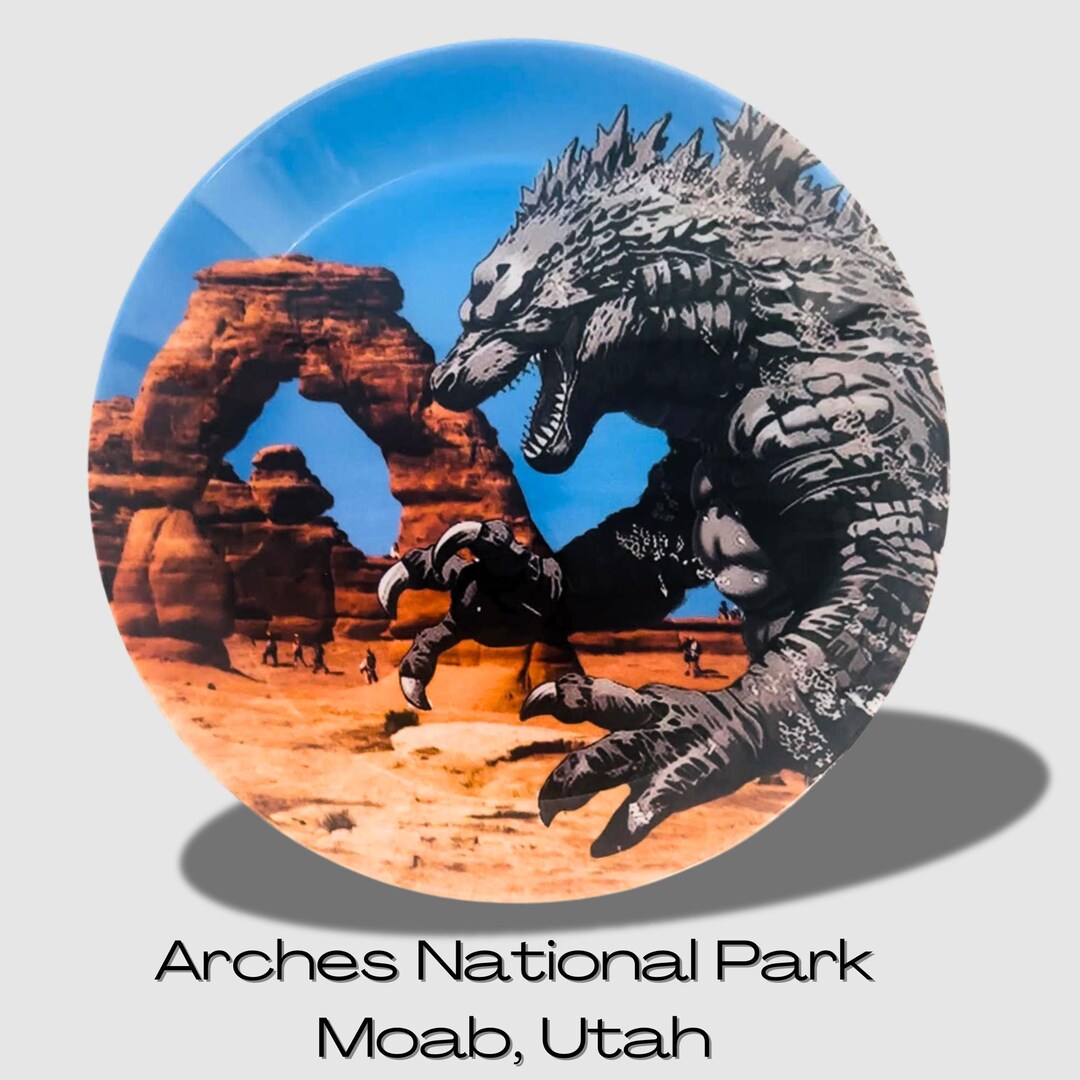 Godzilla Dinner Plate National Park Dinnerware Outdoor Dining Moab ...