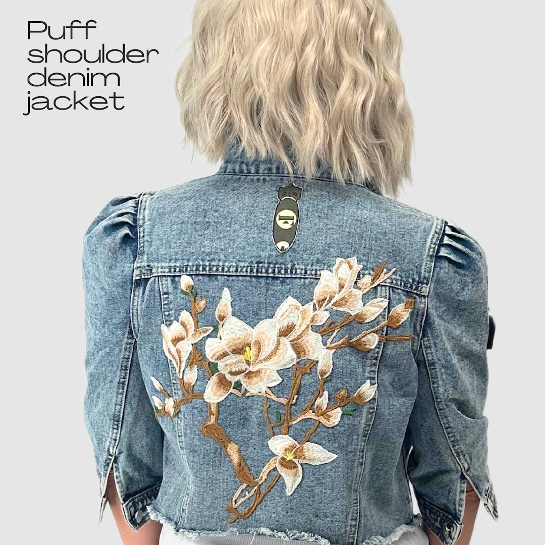 Patched Jean Jacket Concert Fashion Interchangeable Patch Custom Pin ...