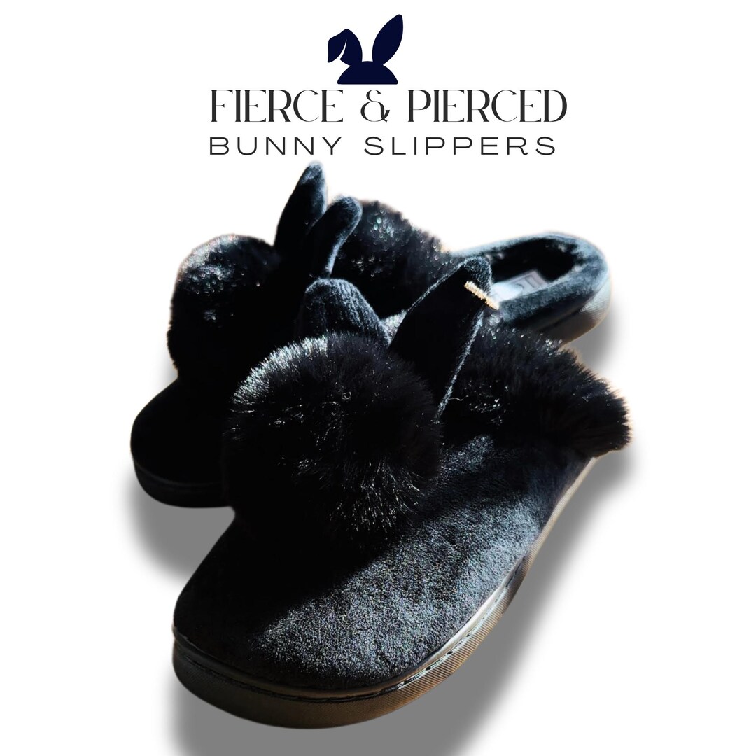Fuzzy Cozy Bunny Slippers Plush Indoor Footwear Cute Winter Slipper ...