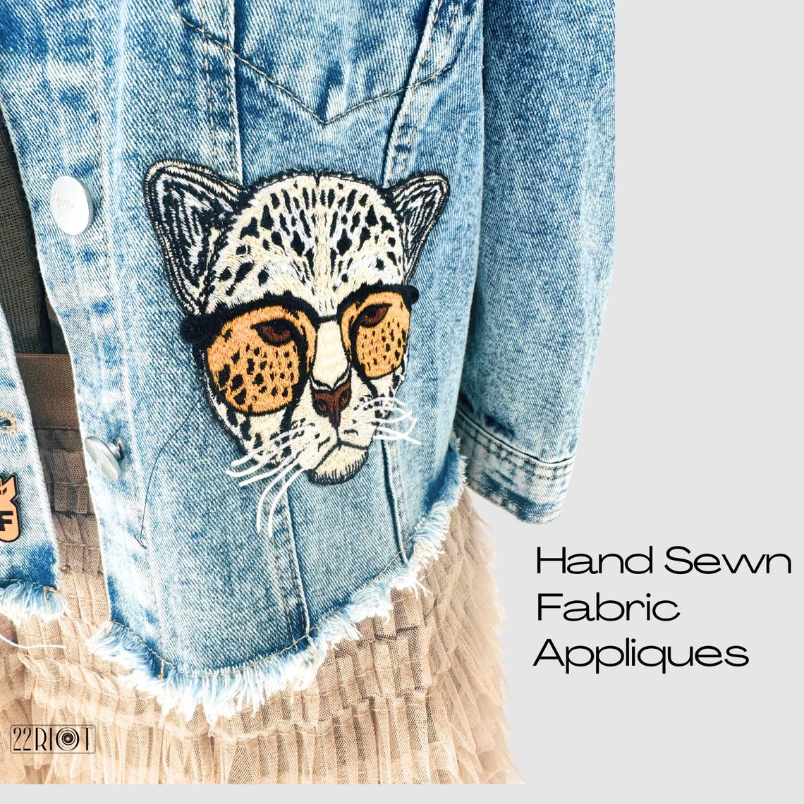 Patched Jean Jacket Concert Fashion Interchangeable Patch Custom Pin Bohemian Style Women ...