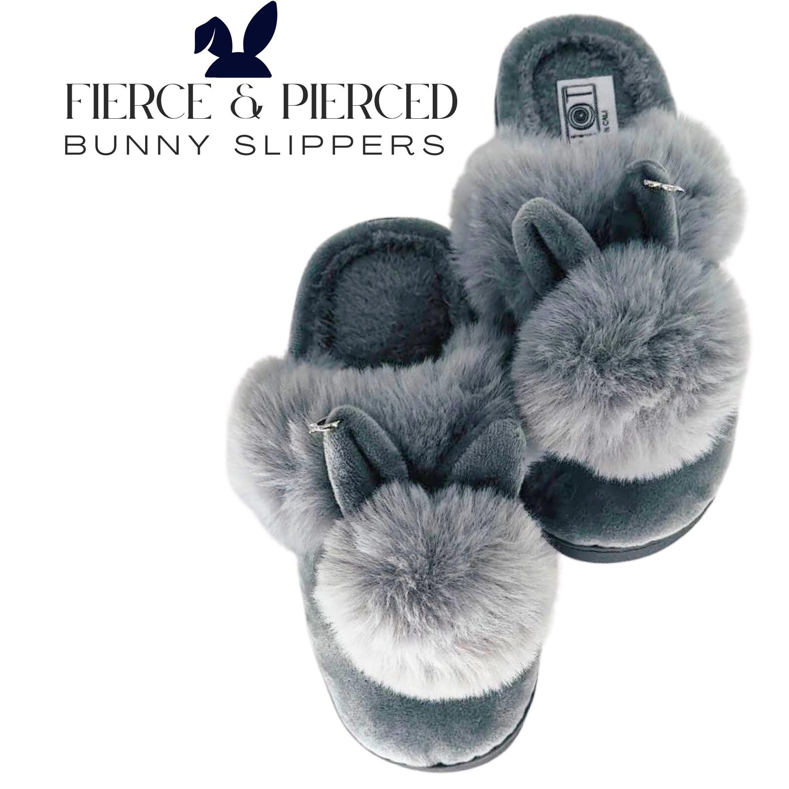 Fuzzy Cozy Bunny Slippers Plush Indoor Footwear Cute Winter Slipper ...