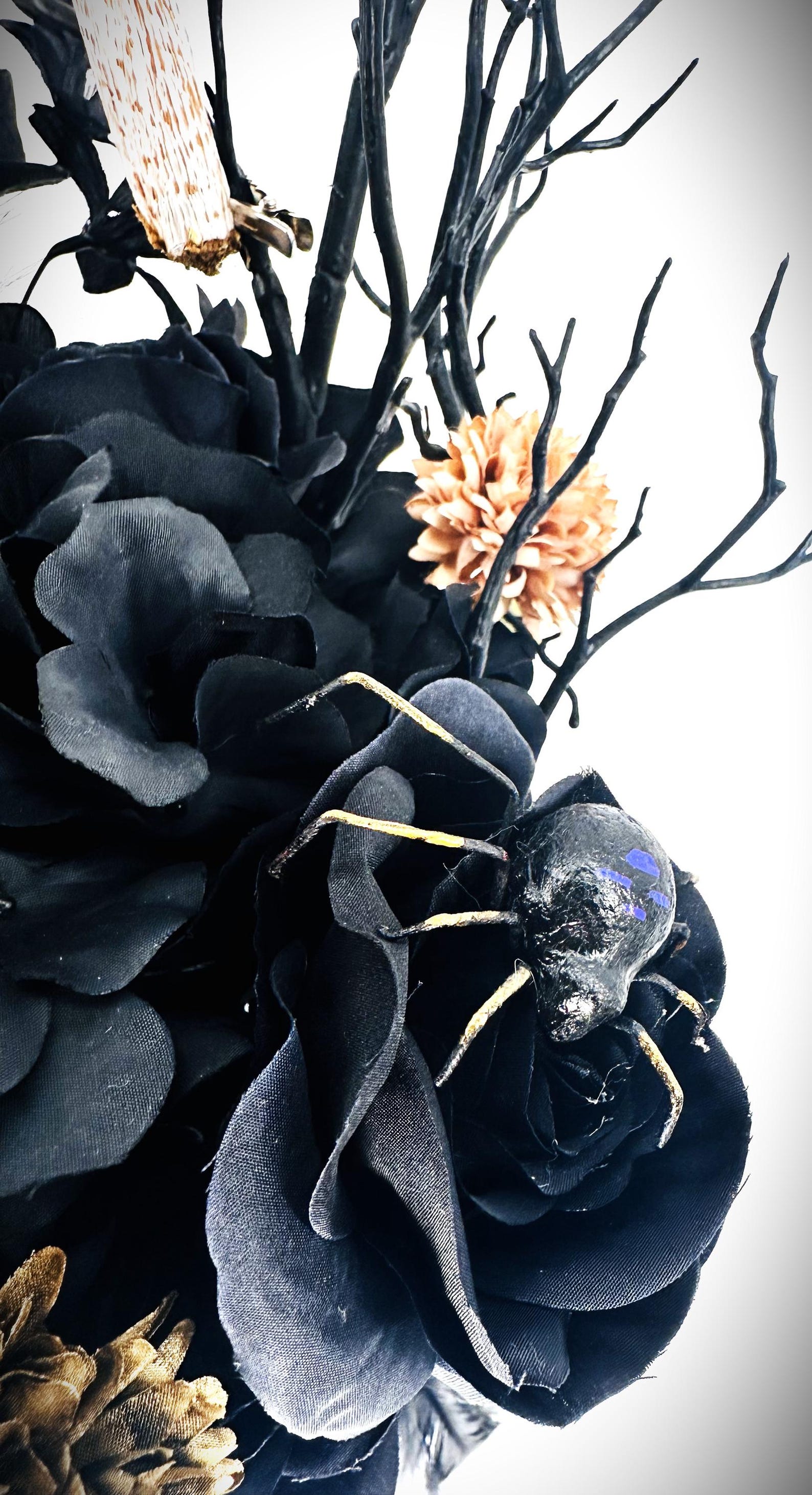 Gothic Floral Arrangement, Dark Enchantment With Velvet Mushrooms ...