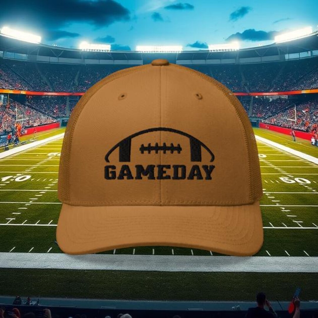 Game Day Hat Football Cap Coach Sports Embroidered Team Truckercap ...