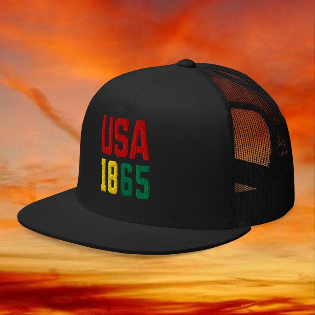 Usa Juneteenth Hat 1865 Embroidered Black History Cap Afro American ...