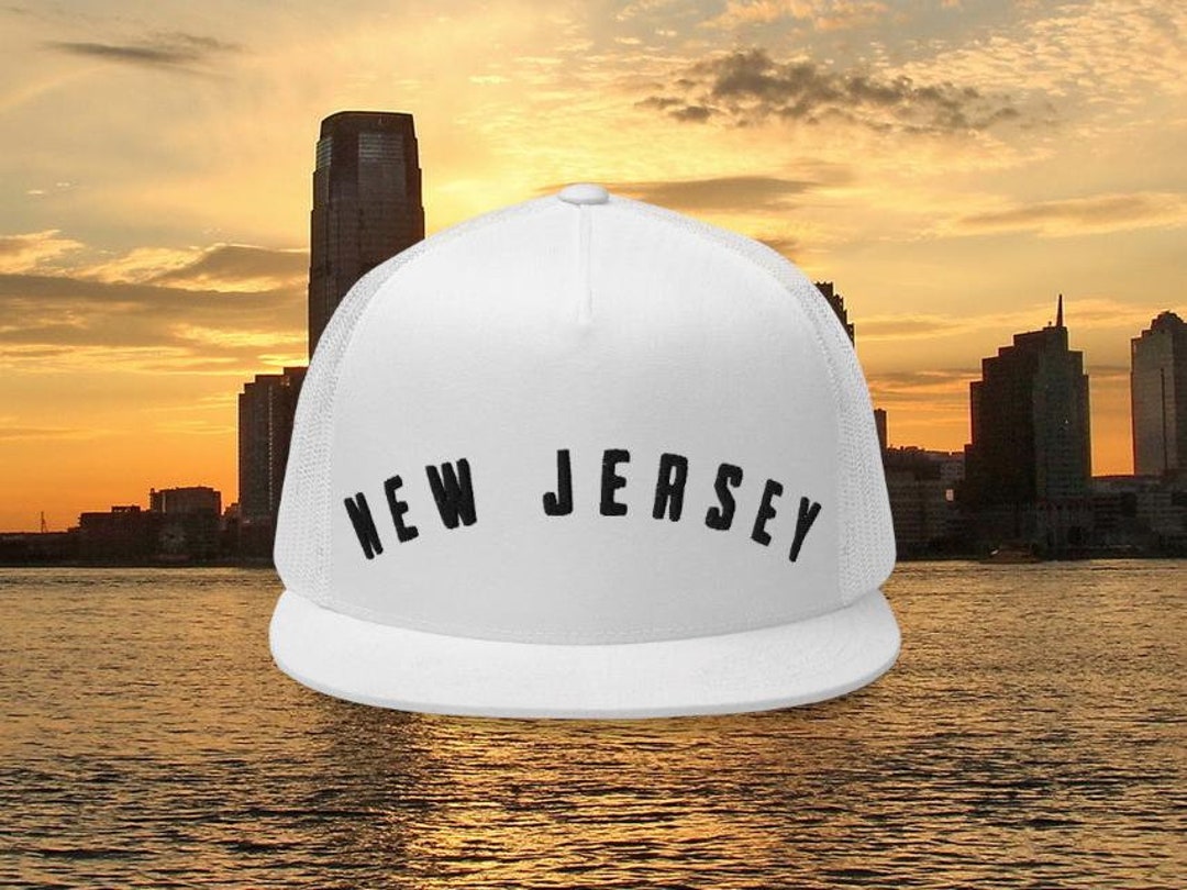 New Jersey Hat Mesh Back NJ State Cap Flatbill Trucker Style Sun ...
