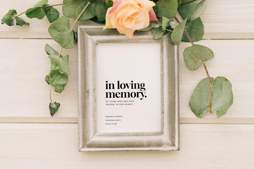 DIY in Loving Memory Template, Customisable Memorial Card Design, DIY ...