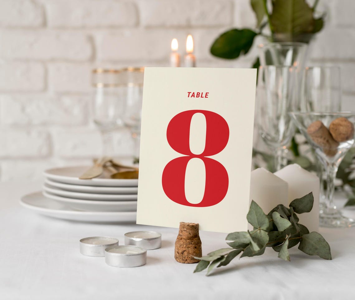 DIY Wedding Table Number Template, DIY Wedding Table Marker Design ...