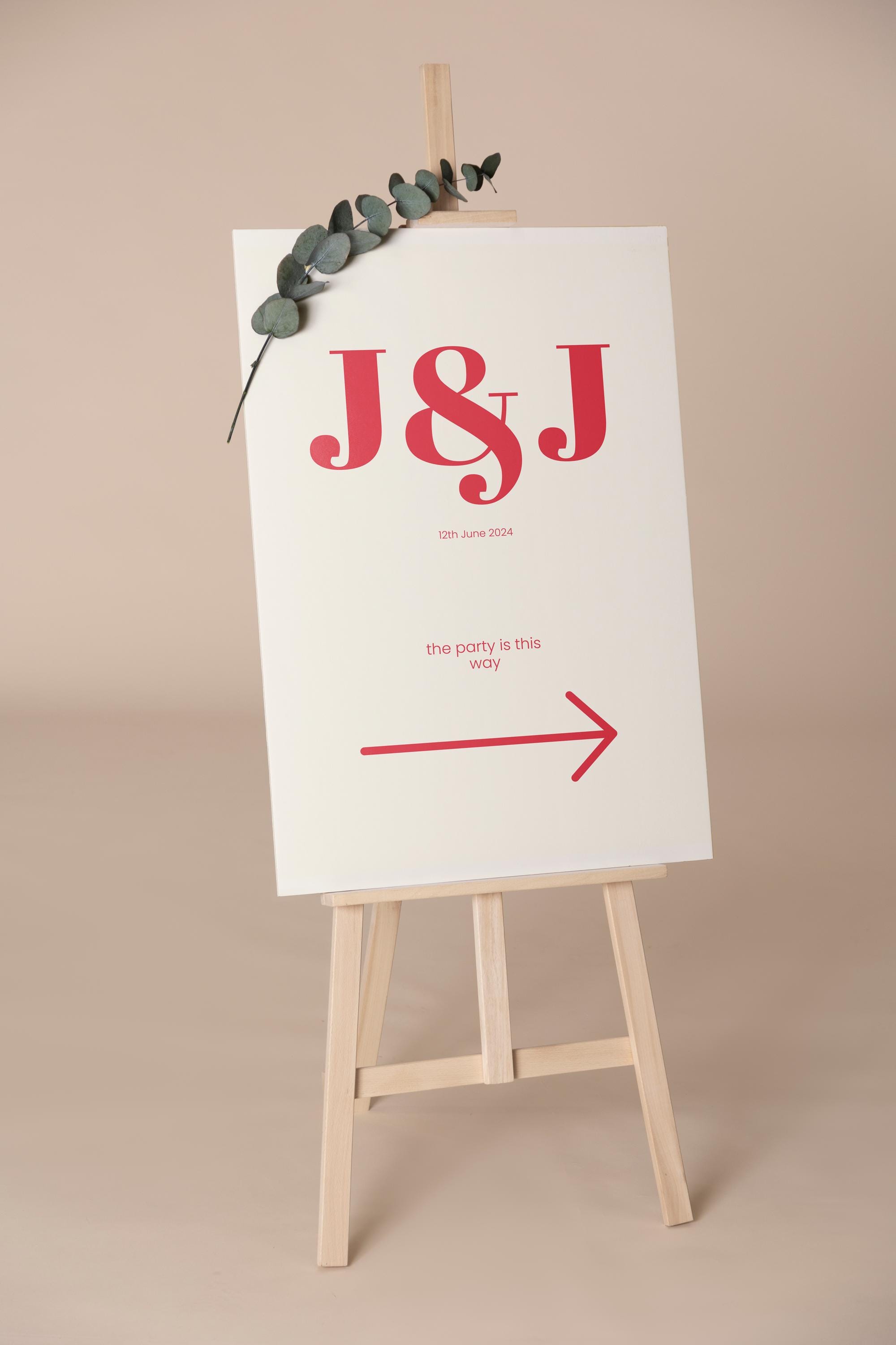 DIY Wedding Direction Sign Template, Customisable Wedding Venue Sign ...