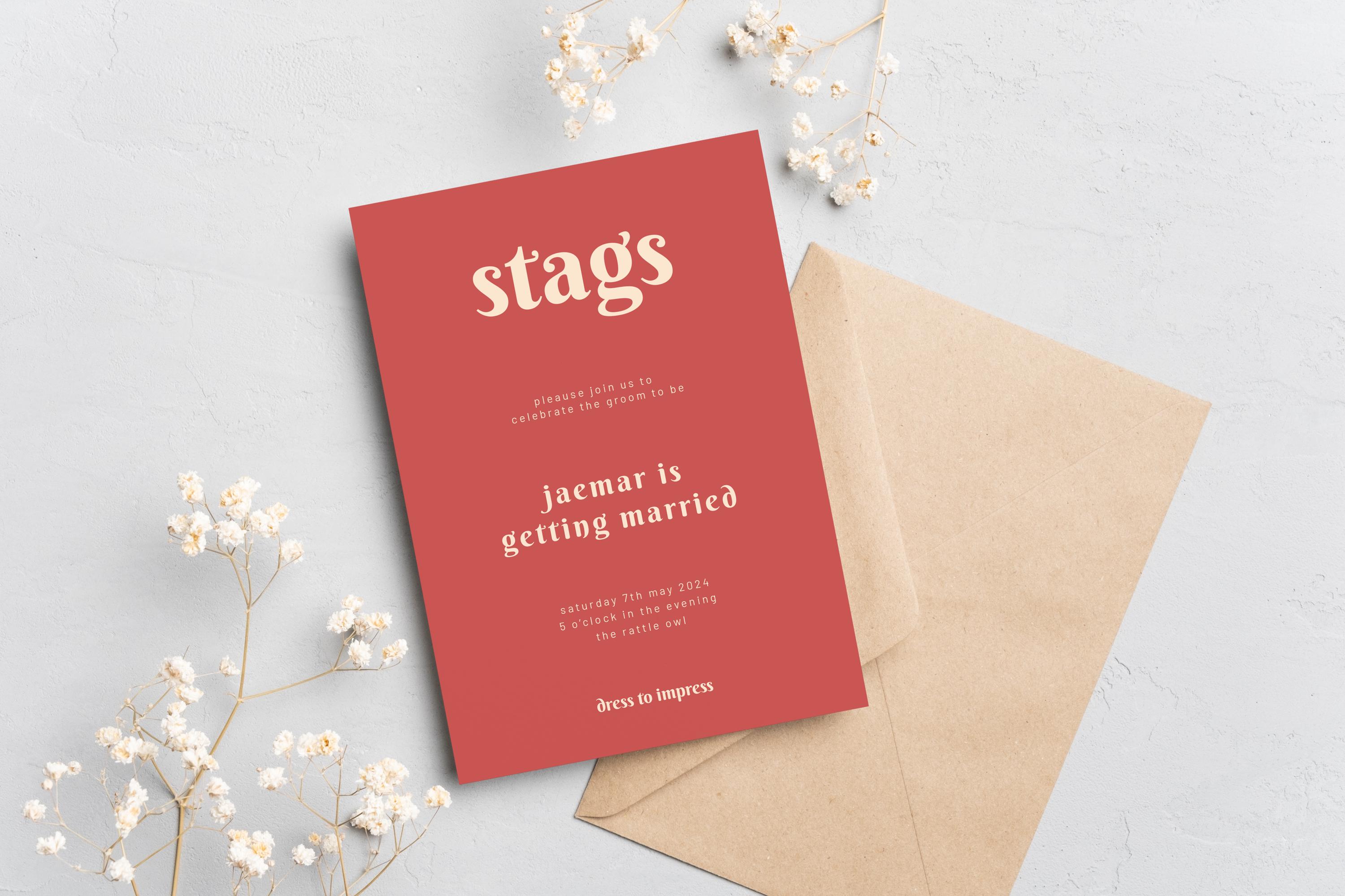 DIY Stag Party Invite Template, Customisable Bachelor Party Invite ...