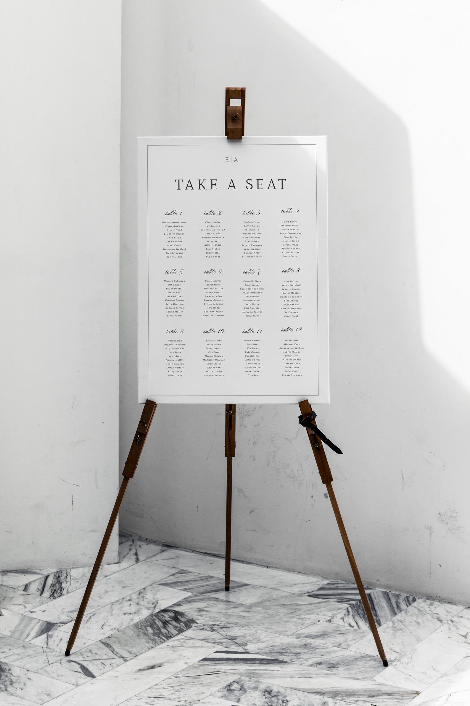 DIY Wedding Seating Chart Template, Customisable Wedding Seating Plan ...