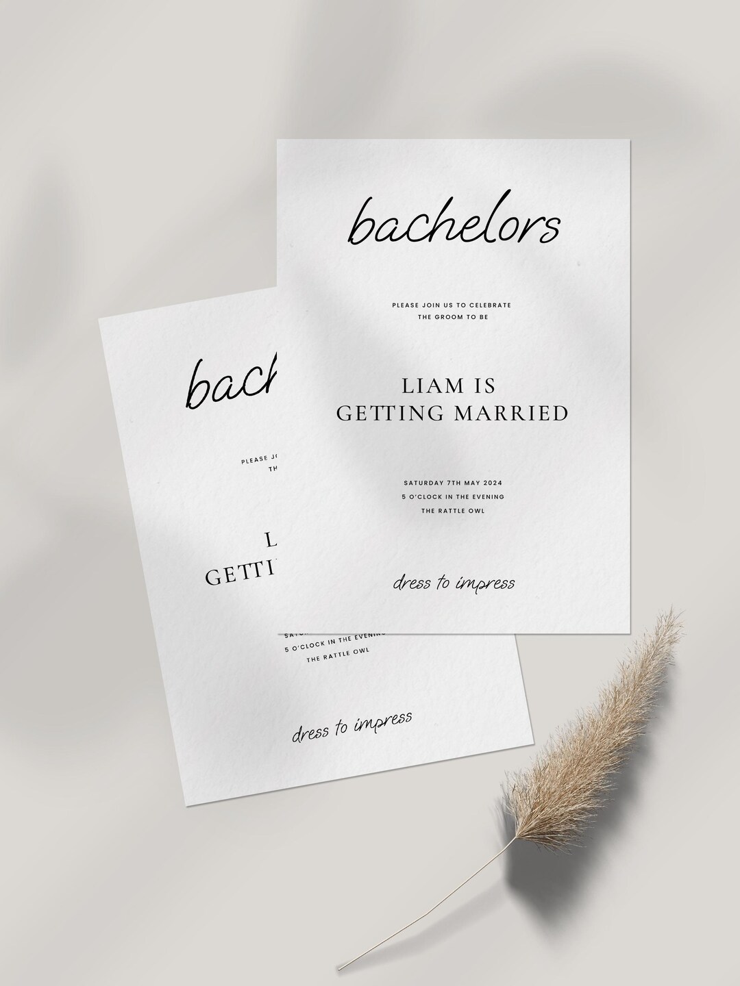 DIY Stag Party Invite Template, Customisable Bachelor Party Invite ...
