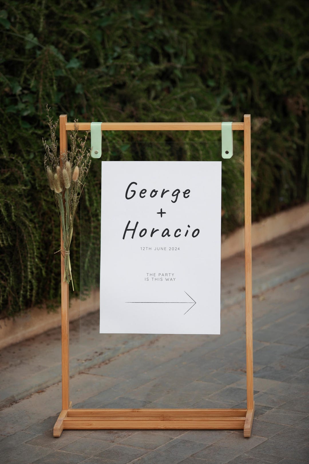 DIY Wedding Direction Sign Template, Customisable Wedding Venue Sign ...
