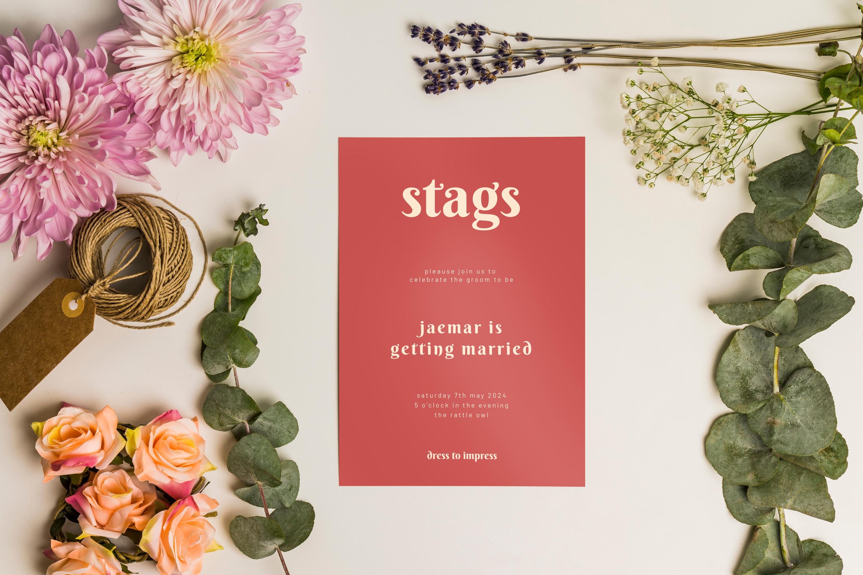 DIY Stag Party Invite Template, Customisable Bachelor Party Invite ...