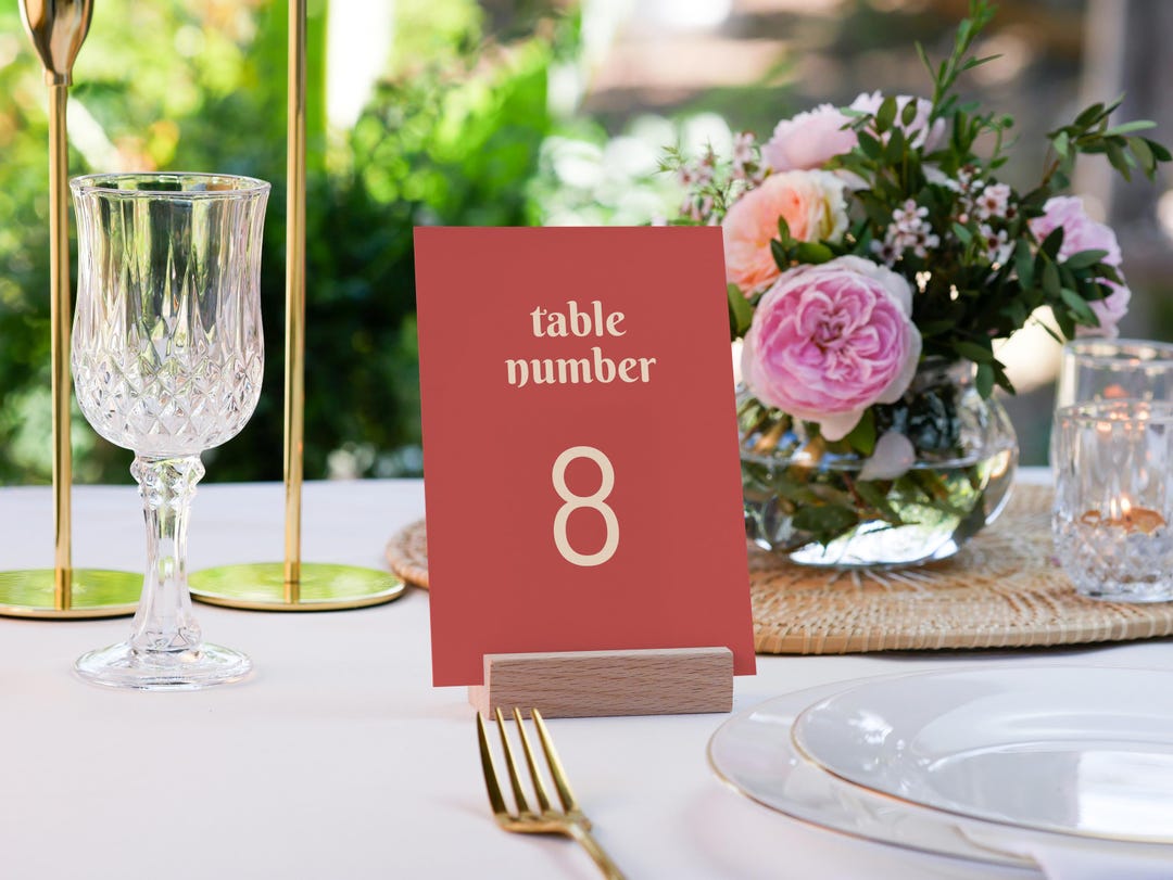 DIY Wedding Table Number Template, DIY Wedding Table Marker Design ...