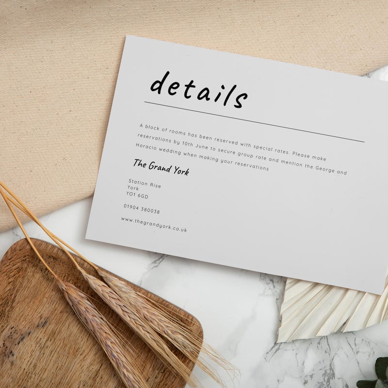 Accommodation Cards - Etsy