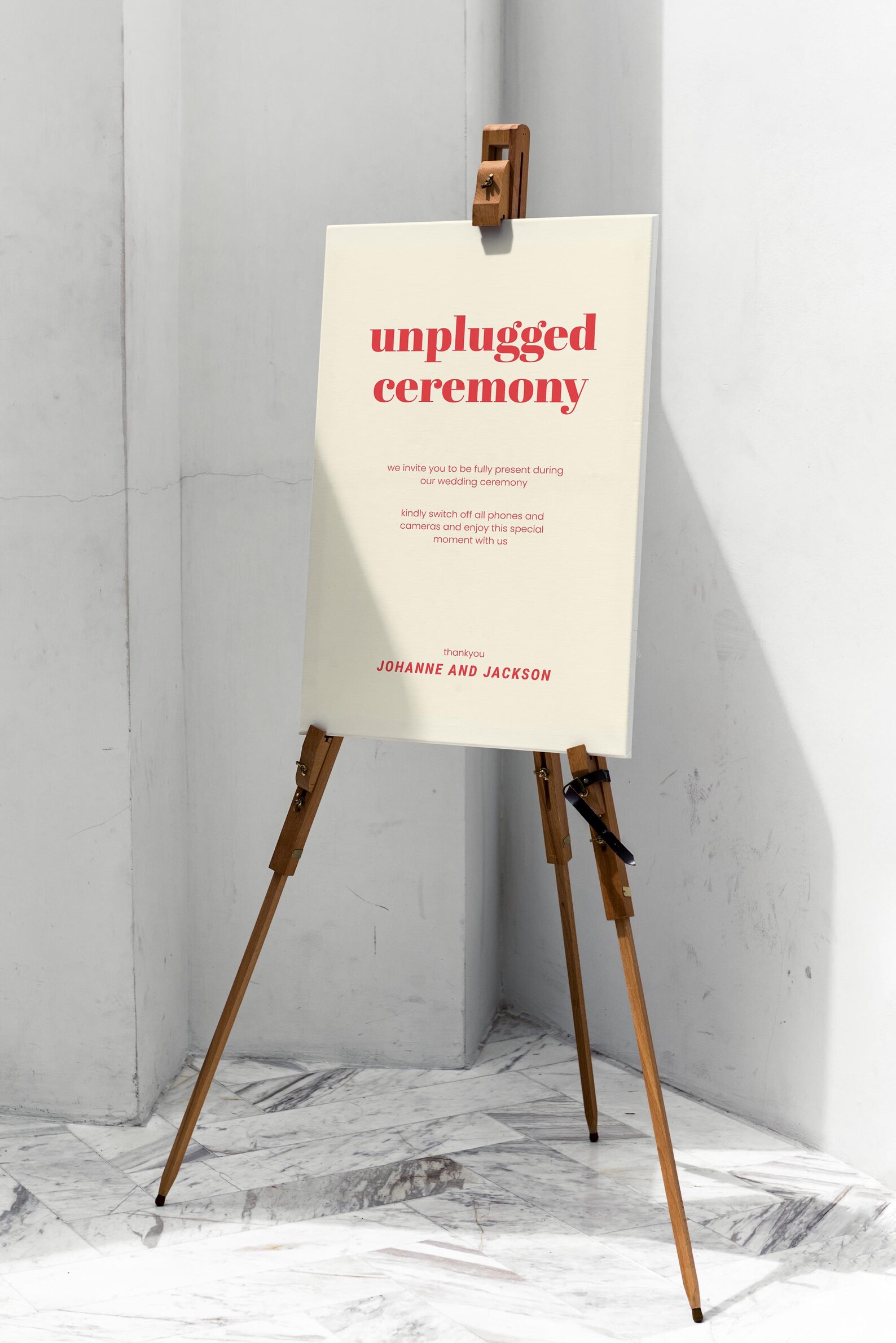 Unplugged Ceremony Sign Template, Phone-free Ceremony Sign Design ...