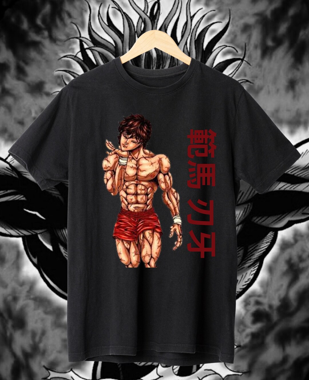 Baki Hanma Iconic Pose T-shirt Anime T-shirt Baki Hanma Baki Hanma ...