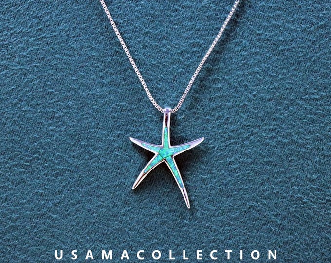 Summer Beach Necklace With Ceramic Fish and Starfish Pendant Unique ...