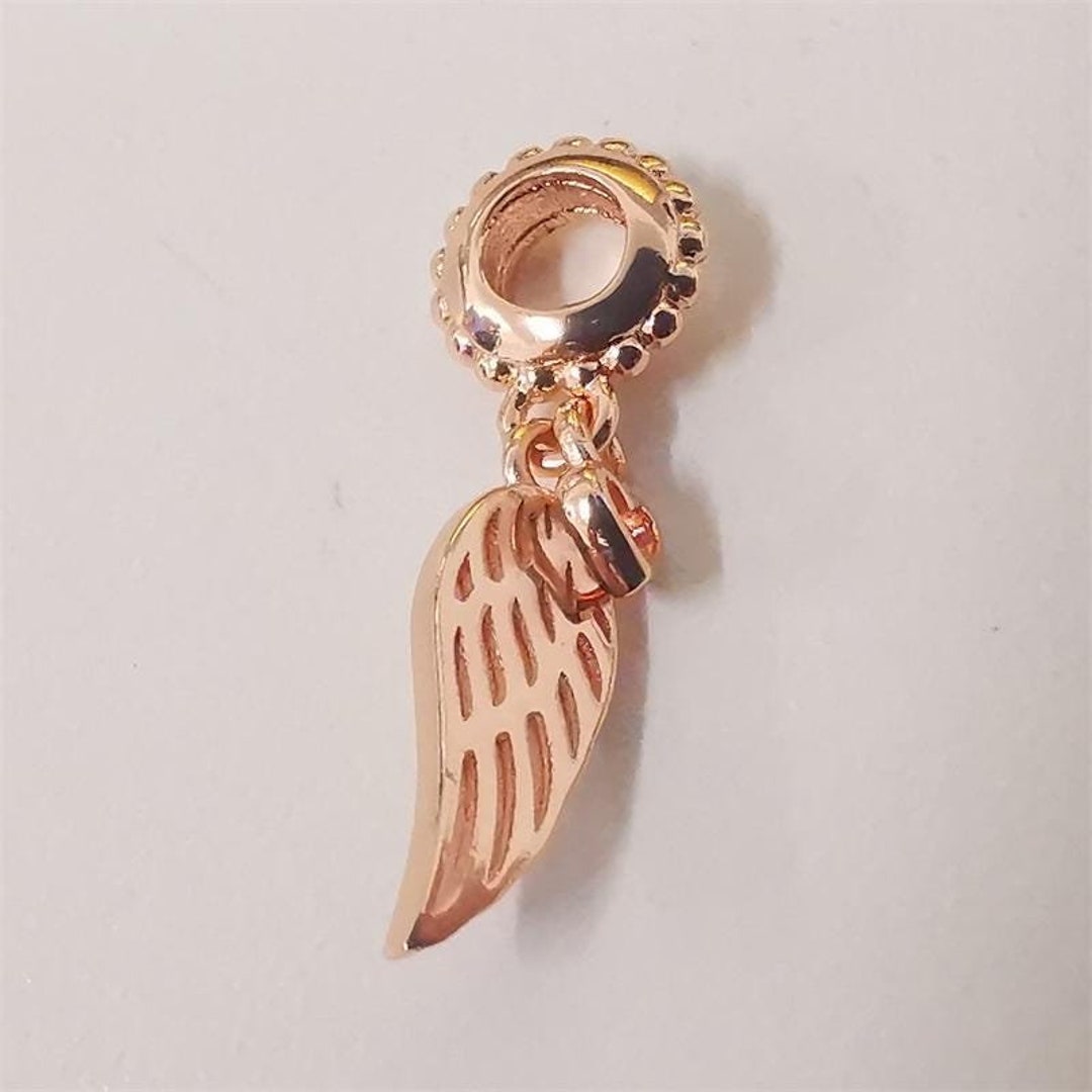 Pandora 925 Ale Rose Gold Angel Wings Charm Ale - Etsy