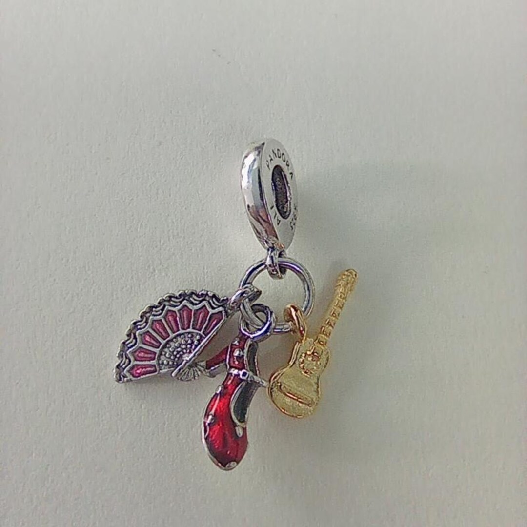 Pandora Spanish Guitar, Flamenco Shoe and Fan Charm Pendant Ale S925 - Etsy