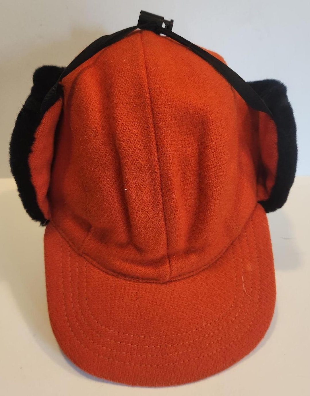 Outdoors Man Wool Trapper Hat Cap ORANGE Mens Hunting U.S.A VTG - Etsy