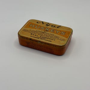 Vintage Nyal “huskeys” Throat Lozenges Tin | Windsor Ontario Patent ...