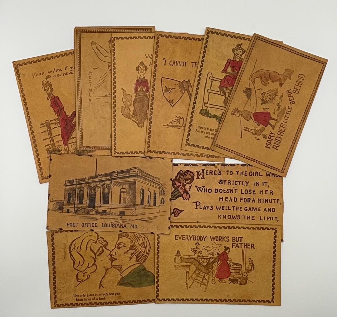 Antique 1906 Humorous & Illustrated Postcards – Set of 10 Victorian-era ...